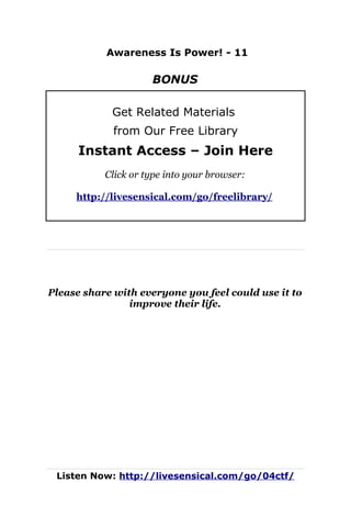 Awareness is Power - If You Can Count to Four | PDF