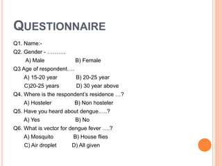 Awareness of dengue fever among Youth vivek.pptx