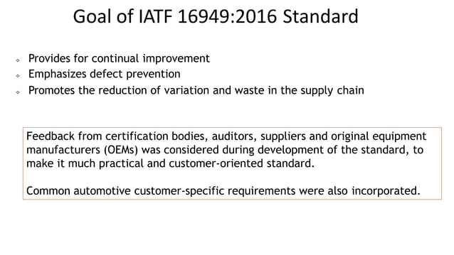 Awareness of IATF 16949.pptx | Automotive Industry | Industries