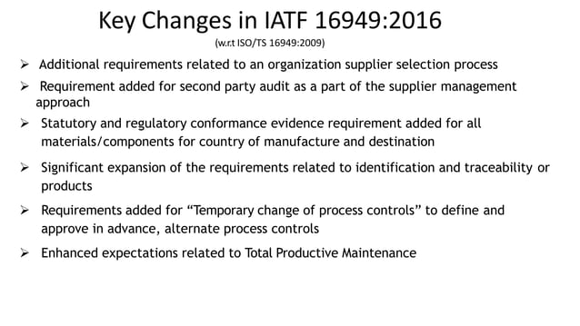Awareness of IATF 16949.pptx | Automotive Industry | Industries