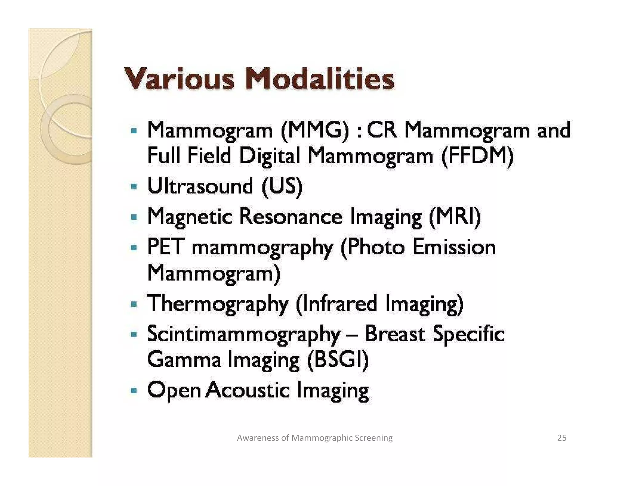Awareness of mammographic screening | PDF | Cancer | Diseases and ...