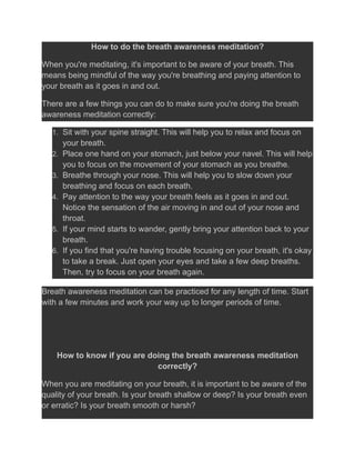 Awareness of the Breath Meditation.pdf