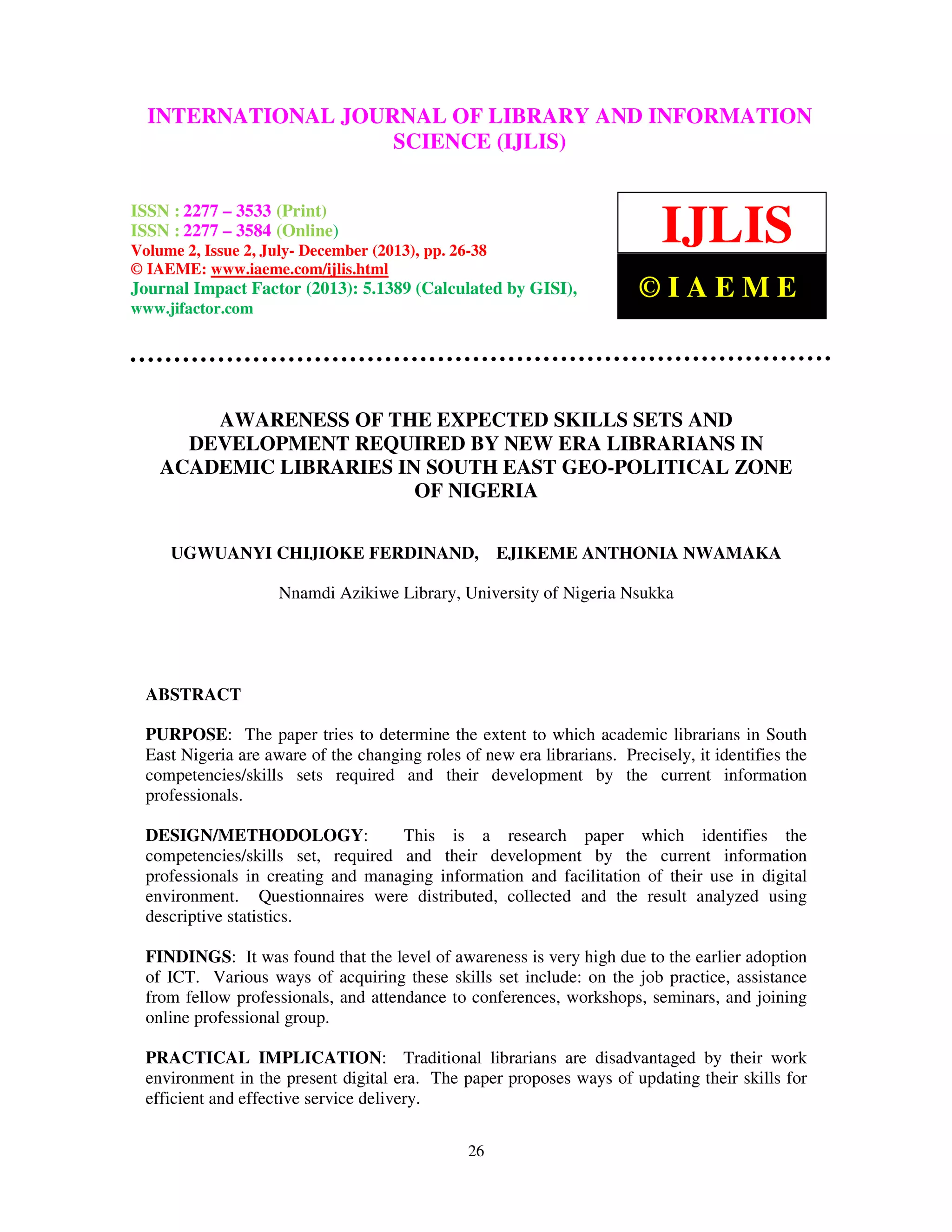 Awareness of the expected skills sets and development requir | PDF