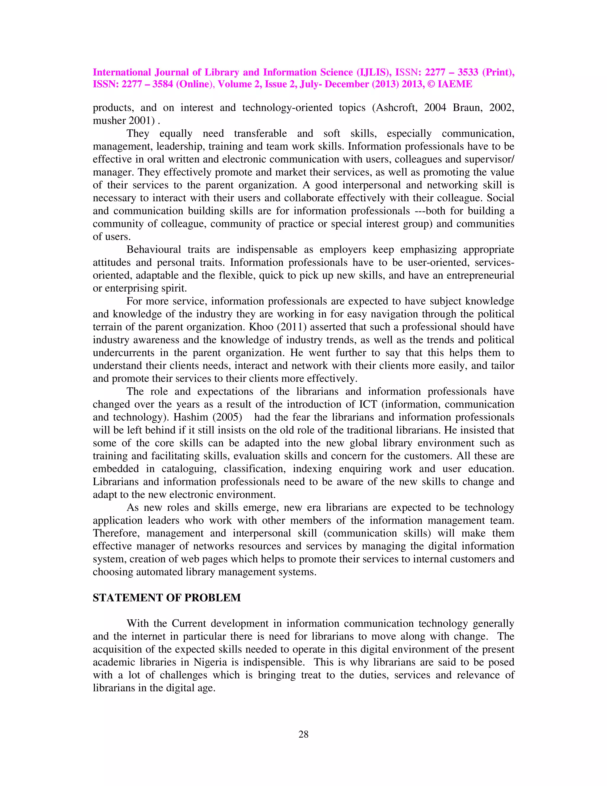 Awareness of the expected skills sets and development requir | PDF