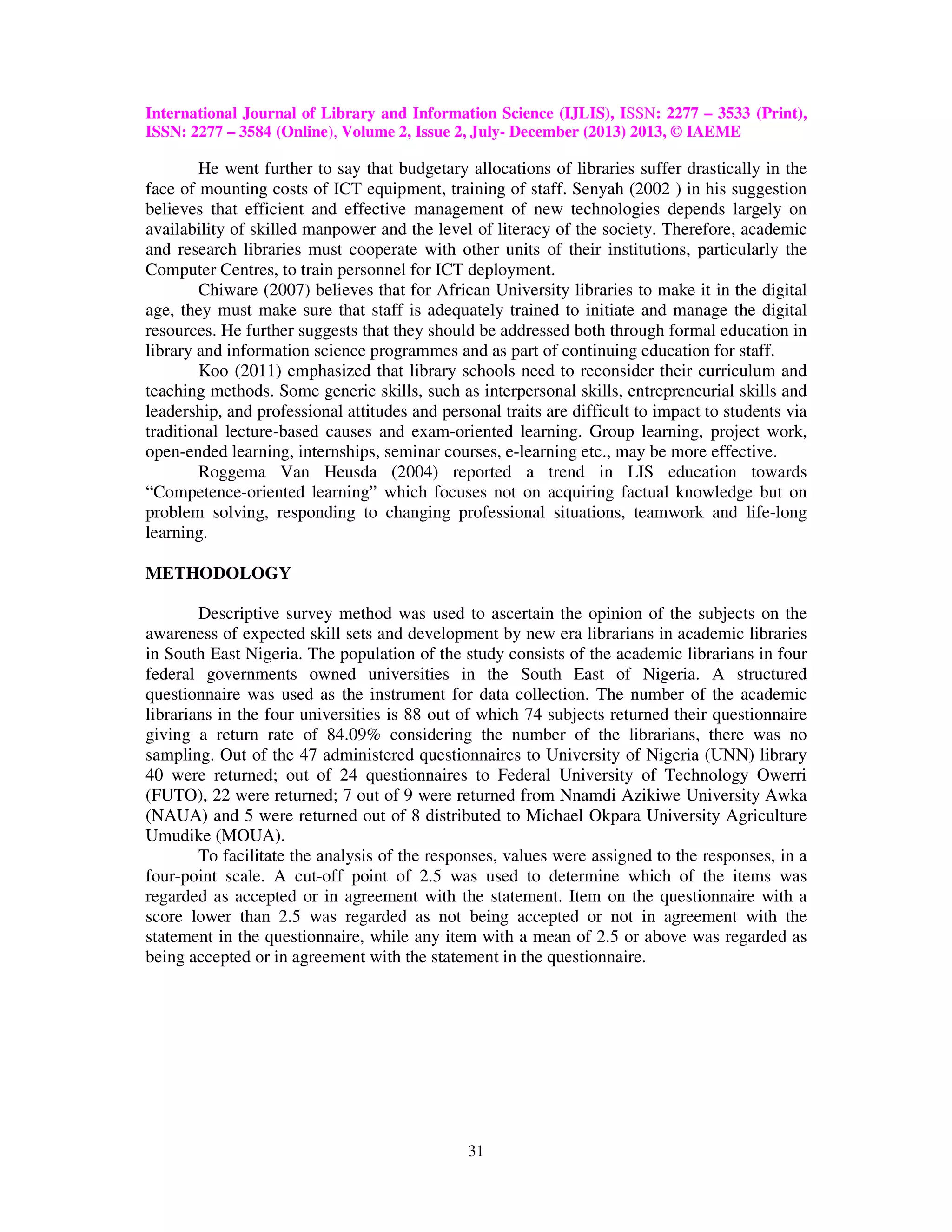 Awareness of the expected skills sets and development requir | PDF