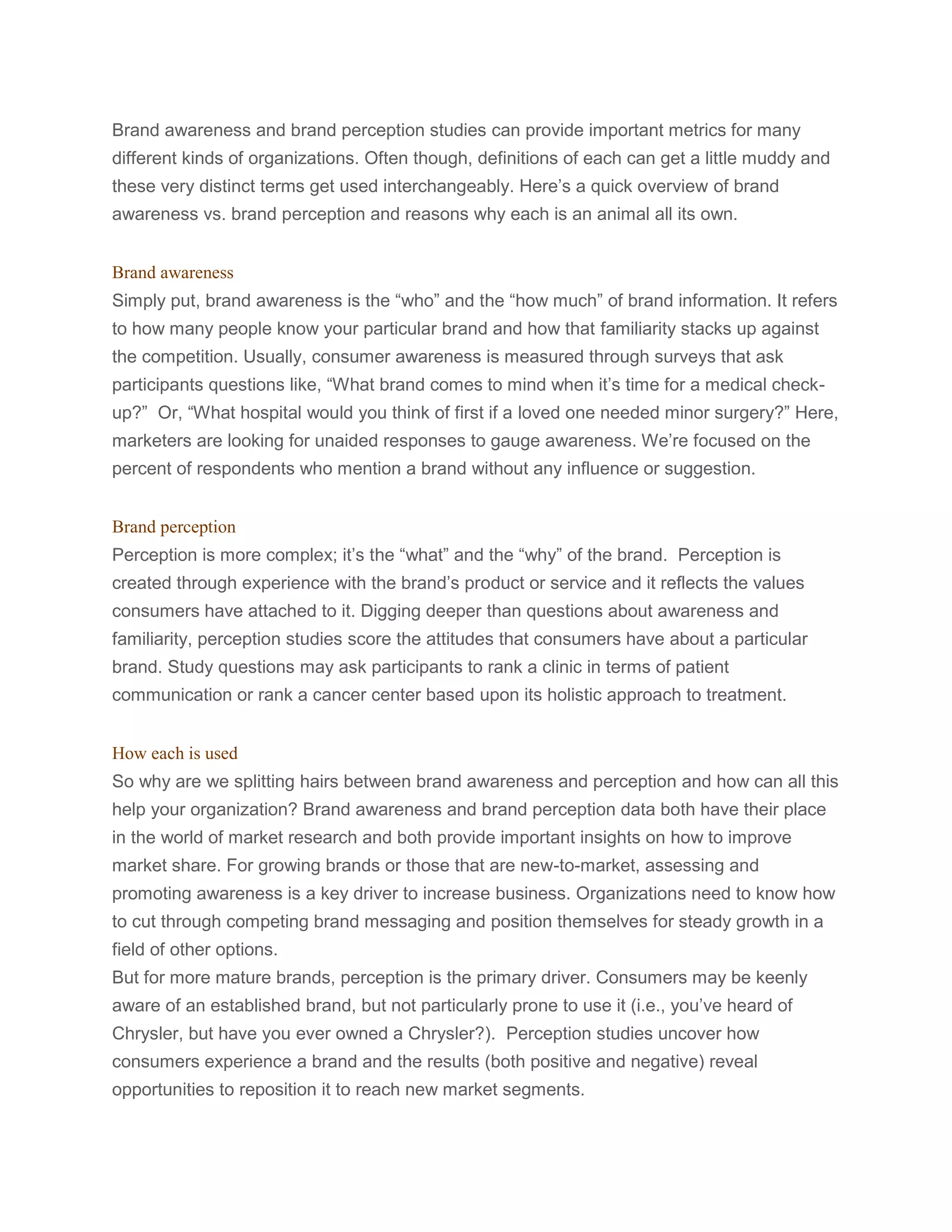 Awareness $perception | PDF