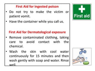 POISON INFORMATION CENTER AWARENESS & FIRST AID MEASURES FOR POISONING ...