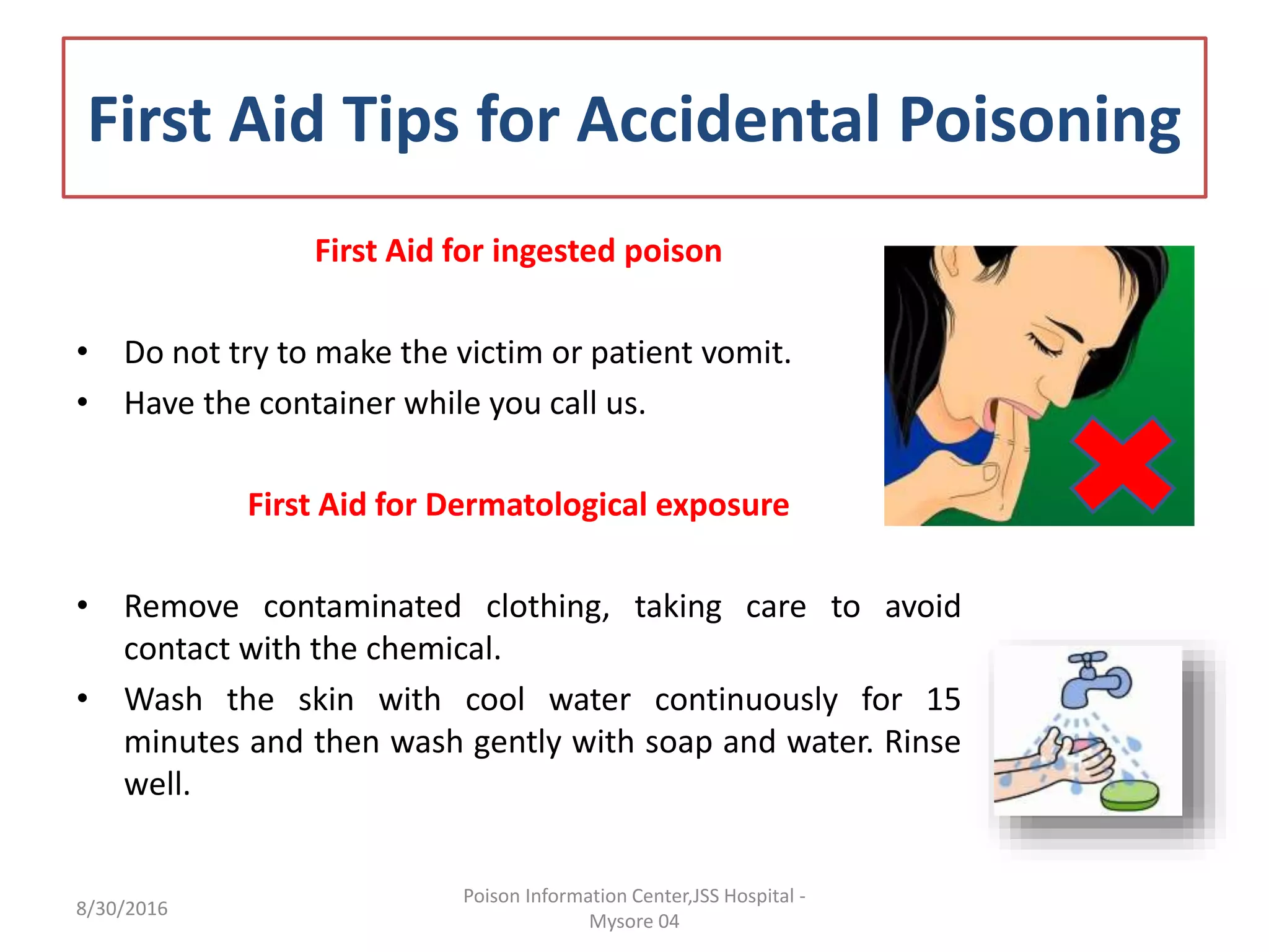 FIRST AID MEASURES IN POISONING | PPTX