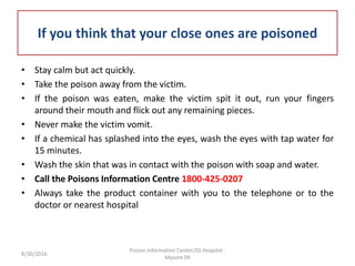 FIRST AID MEASURES IN POISONING | PPTX
