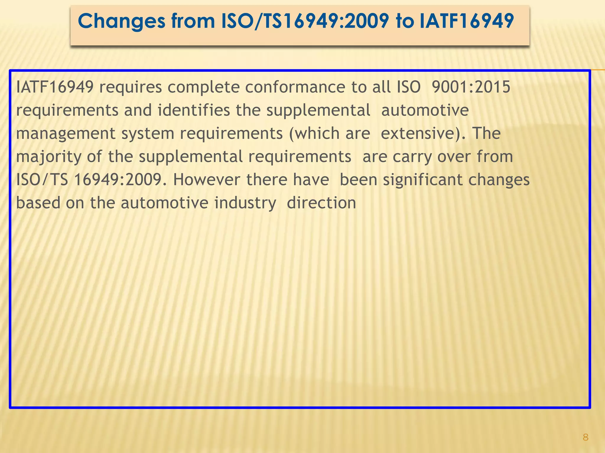Awareness session on iatf 16949 2016 standard | PDF