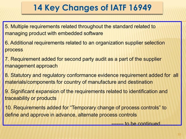 Awareness session on iatf 16949 2016 standard | PDF | Automotive ...