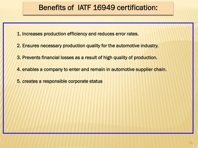 Awareness session on iatf 16949 2016 standard | PDF | Automotive ...