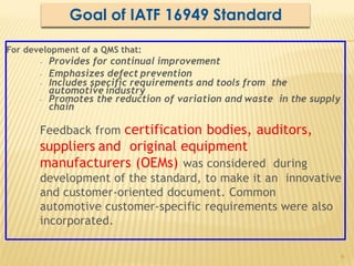 Awareness session on iatf 16949 2016 standard | PDF