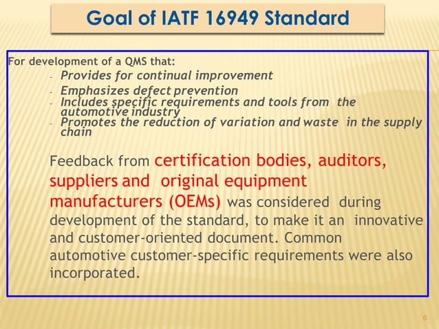 Awareness session on iatf 16949 2016 standard | PDF | Automotive ...