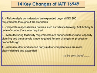 Awareness session on iatf 16949 2016 standard | PDF