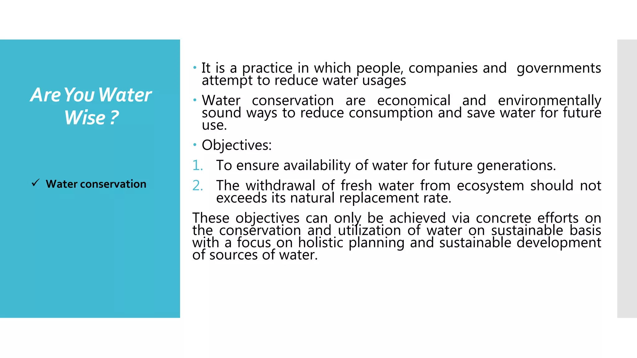water conservation | PPT