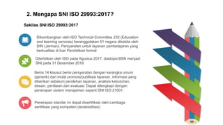AWARENESS SNI ISO 29993 slide paparan ISO | PDF