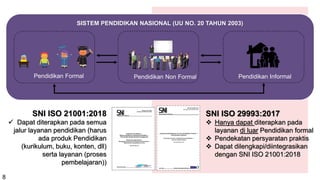 AWARENESS SNI ISO 29993 slide paparan ISO | PDF