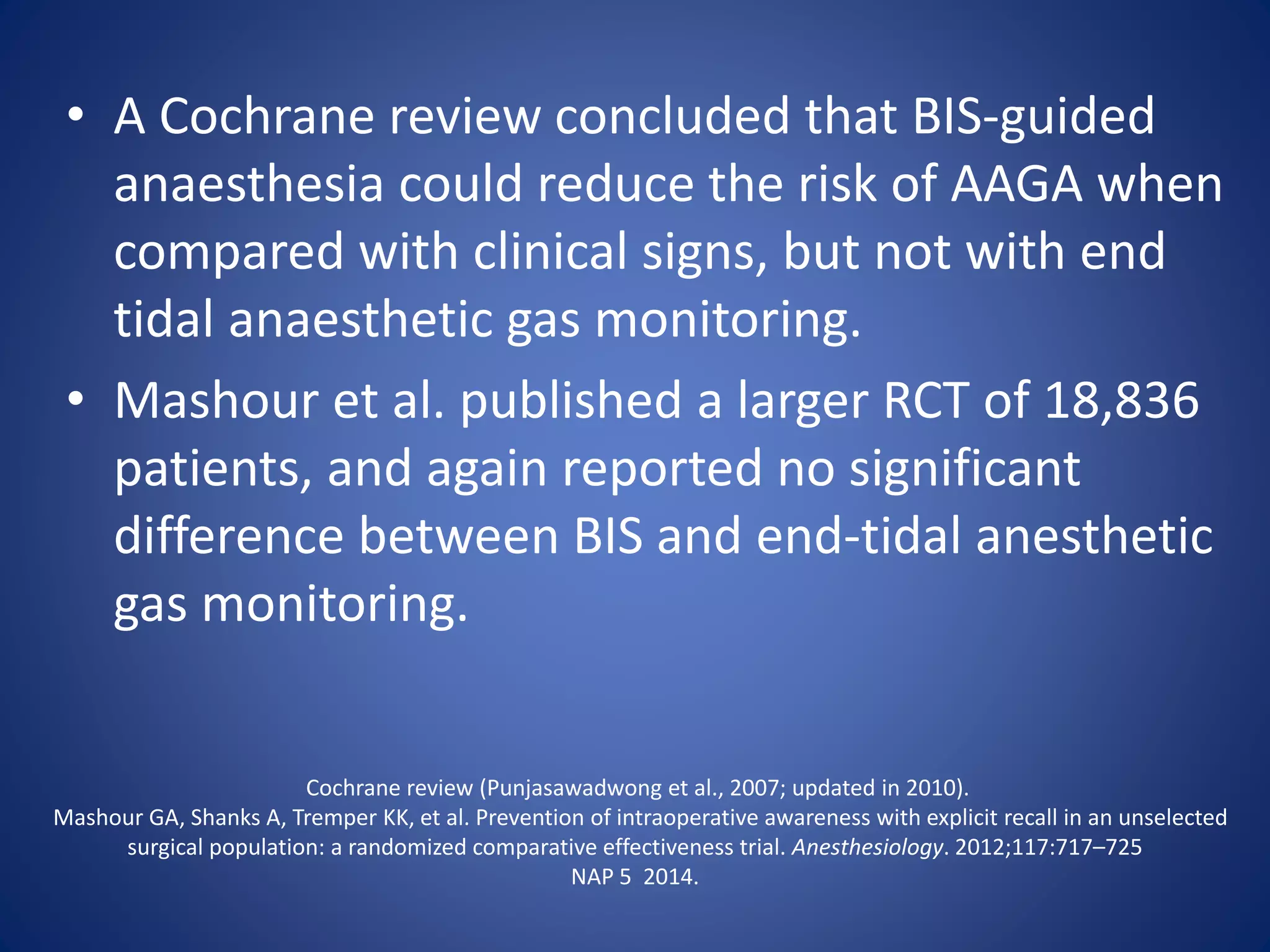 accidental Awareness under general Anaesthesia | PPTX