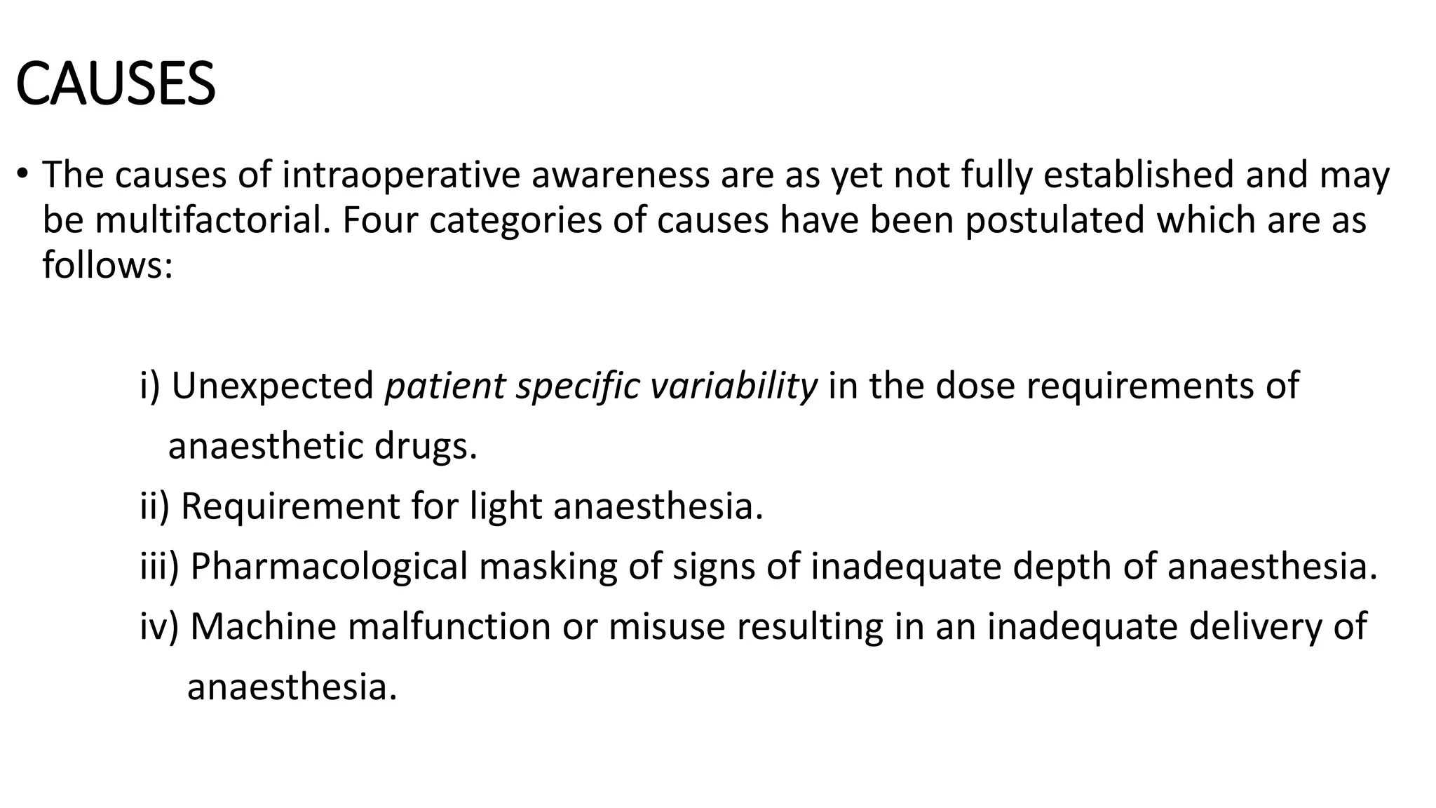 Awareness under anaesthesia | PPTX