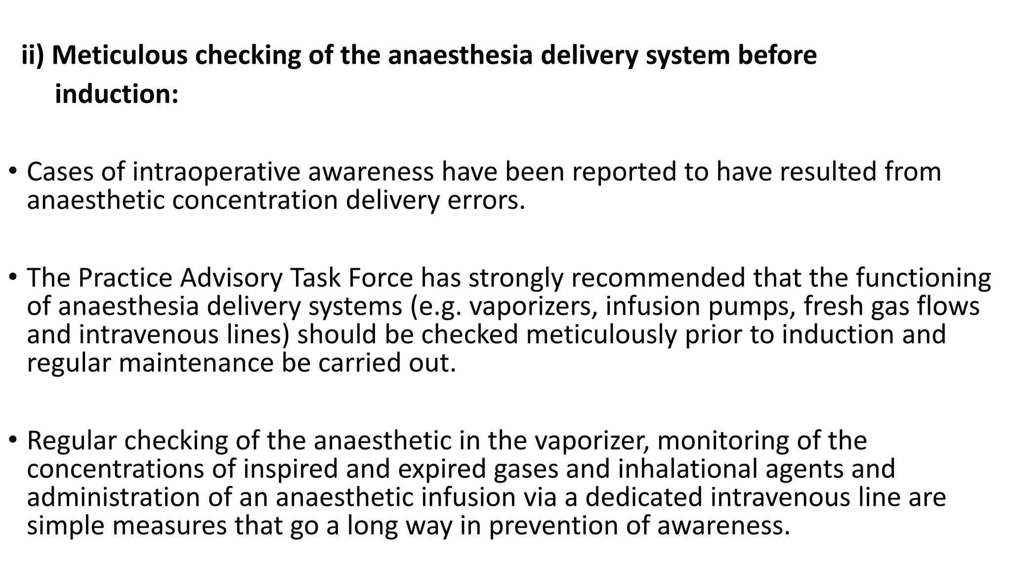 Awareness under anaesthesia | PPTX
