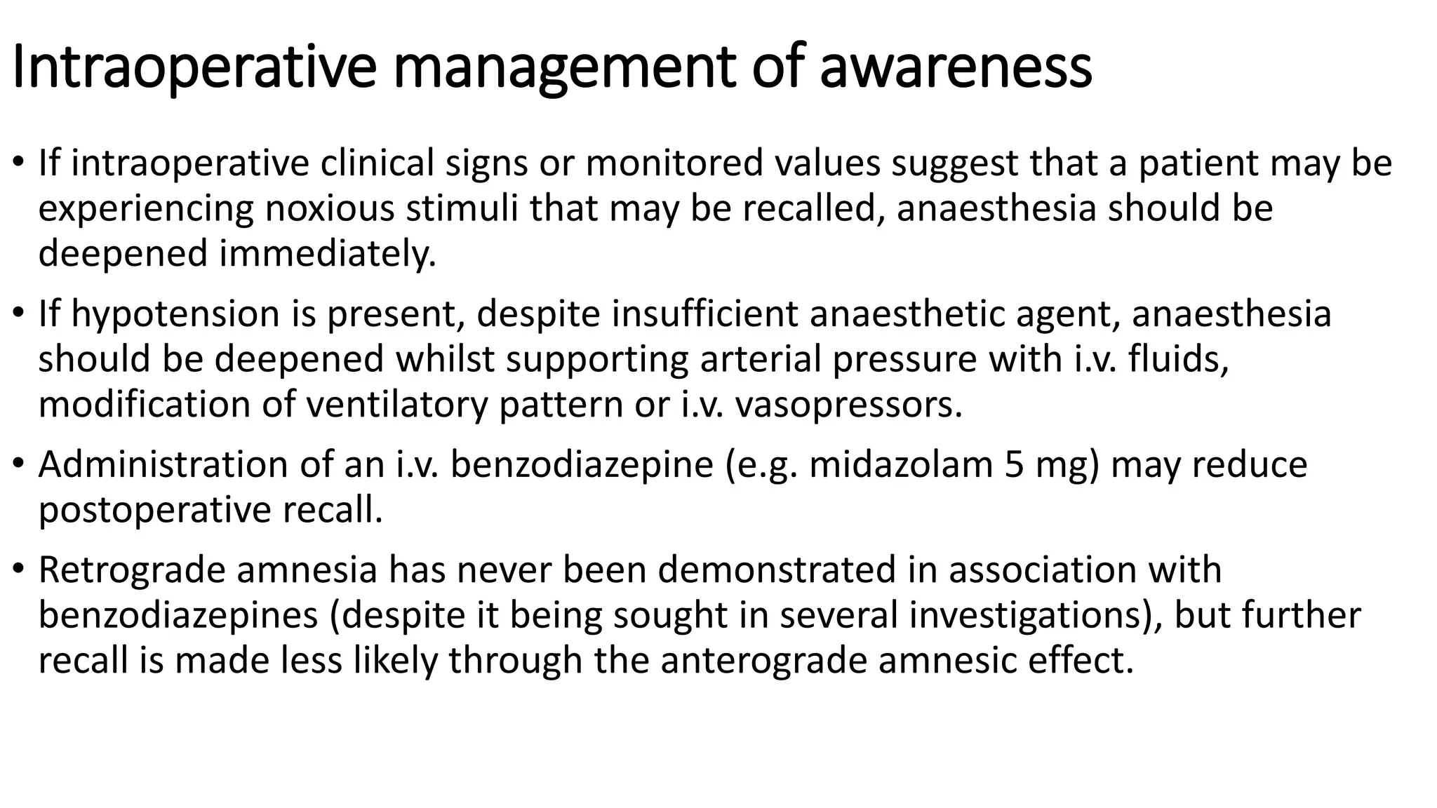 Awareness under anaesthesia | PPTX