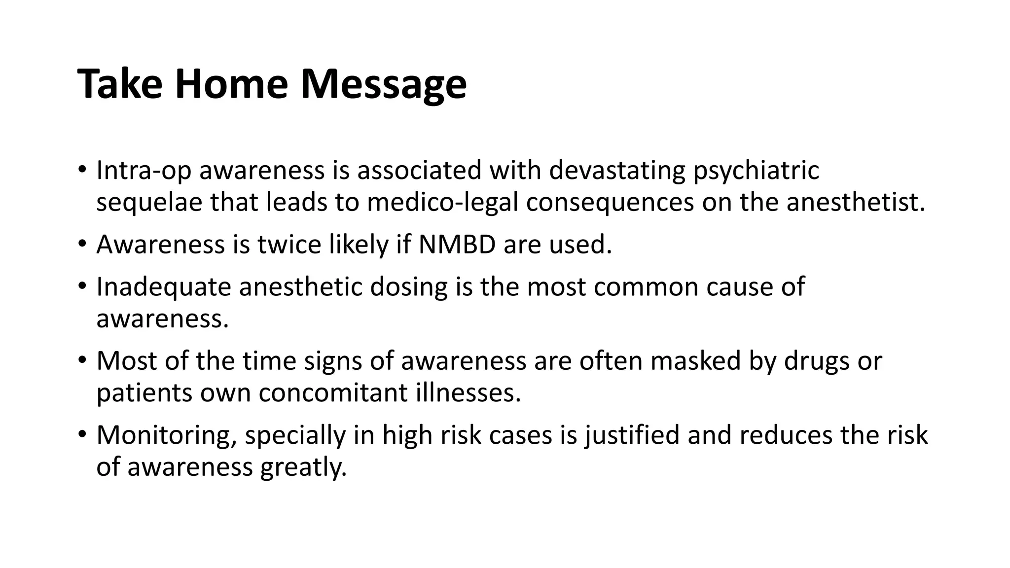 Awareness under anaesthesia | PPTX
