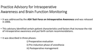 Awareness under anaesthesia | PPTX