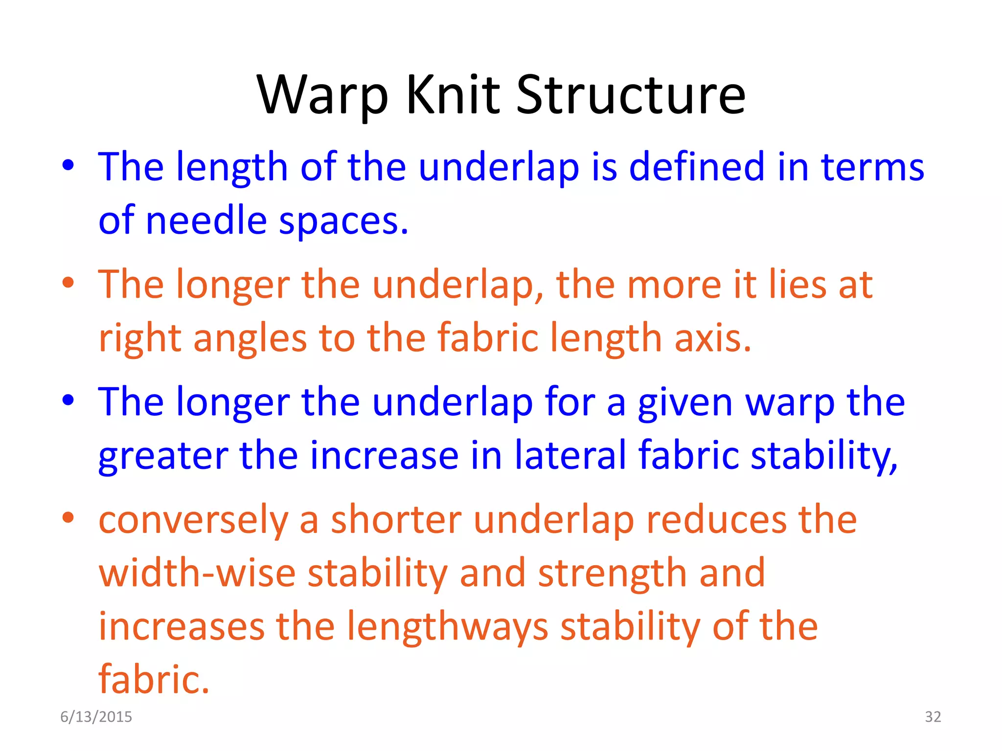 Warp knitting design | PDF