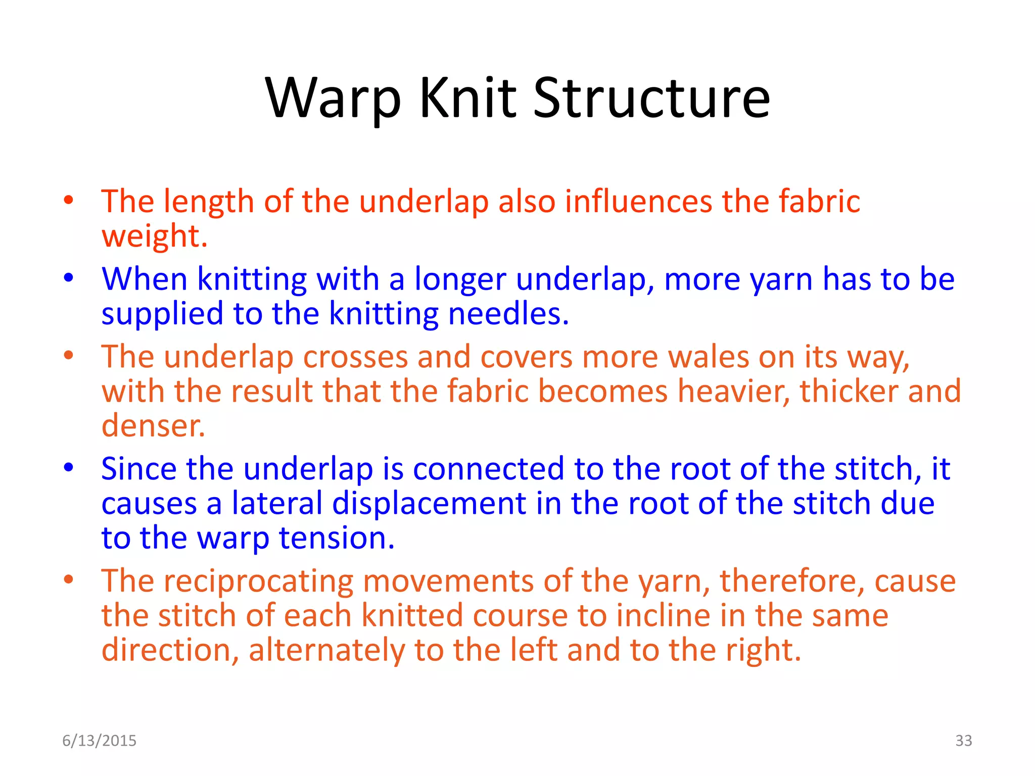 Warp knitting design | PPT