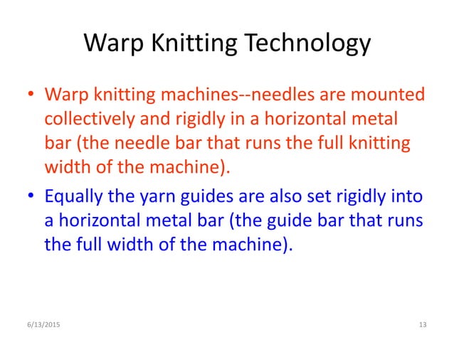 Warp knitting design | PDF | Needlework | Arts and Crafts