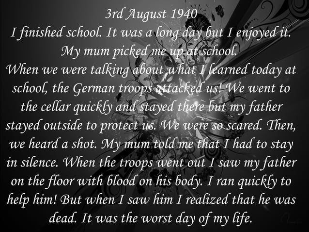 A war time_diary_delfina´s group | PPT