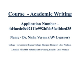 Aw assignment 2 | PPT