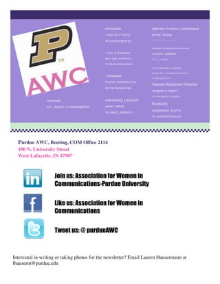 AWC April Newsletter | PDF