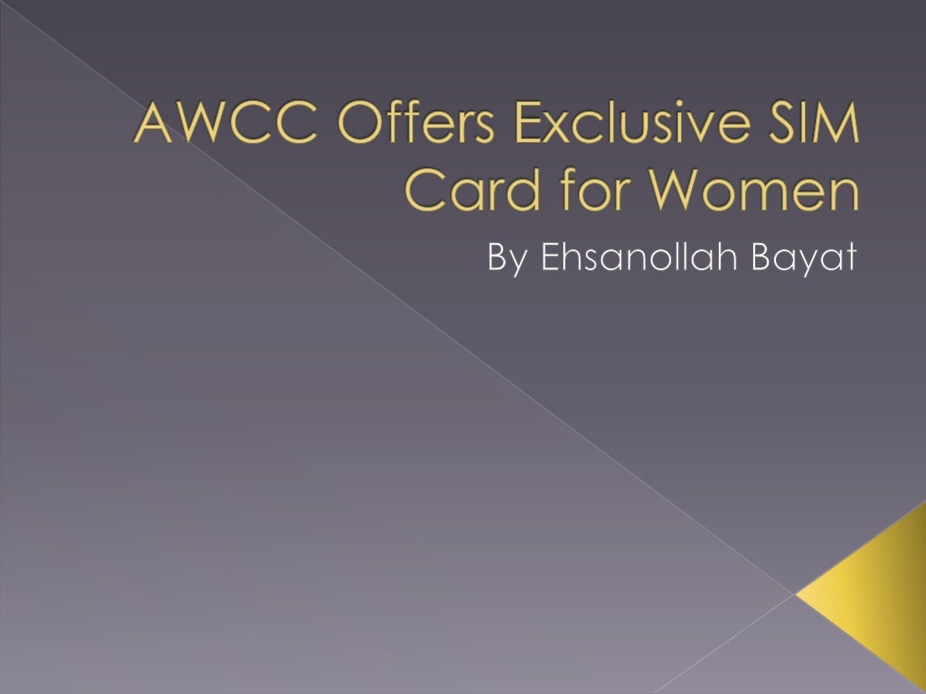 AWCC Offers Exclusive SIM Card for Women