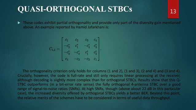 BLOCK CODES,STBCs & STTCs.pptx | Digital Audio | Computer Software and ...