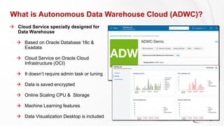 Oracle Autonomous Data Warehouse Cloud and Data Visualization | PPT