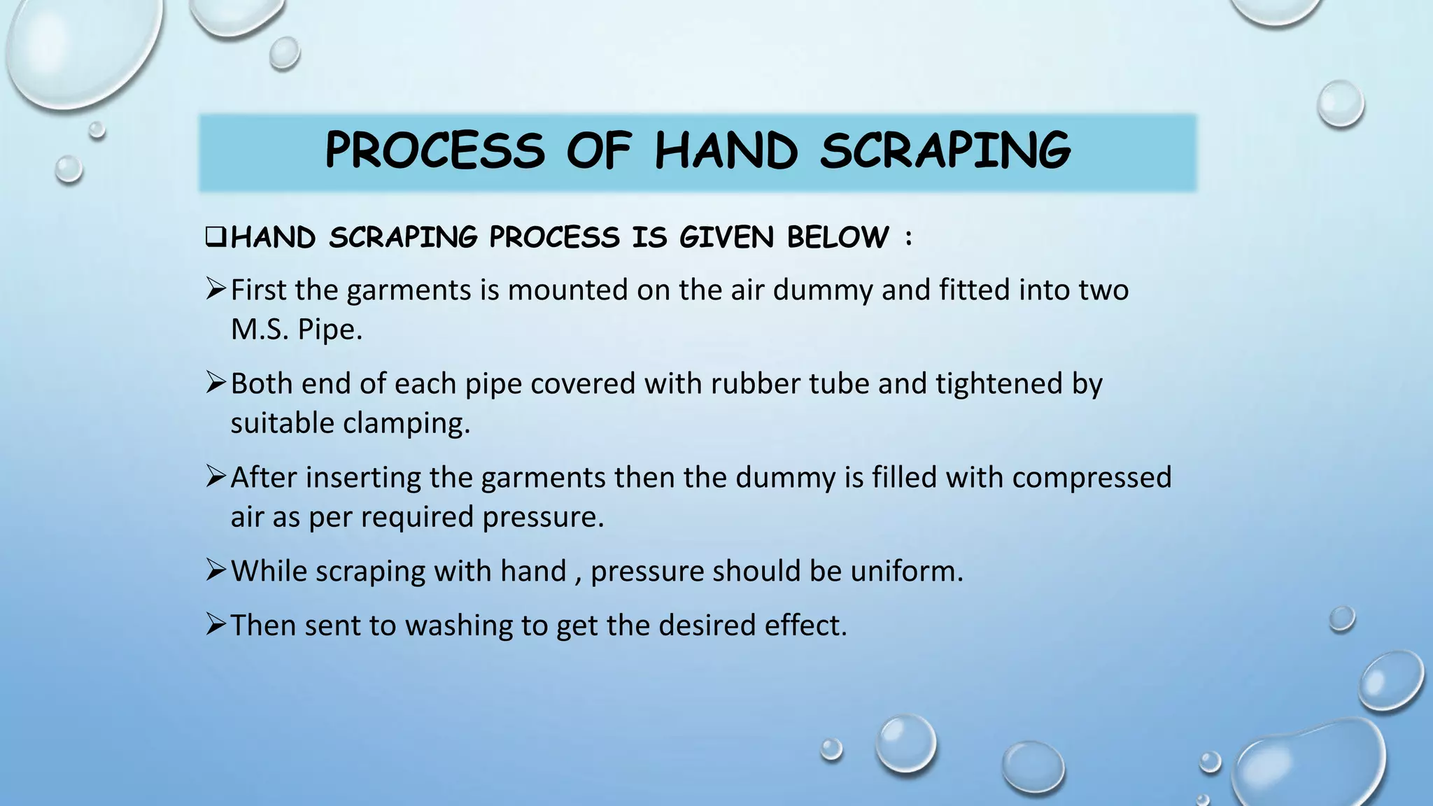 DENIM DRY WASHING PROCESS | PPTX | Needlework | Arts and Crafts