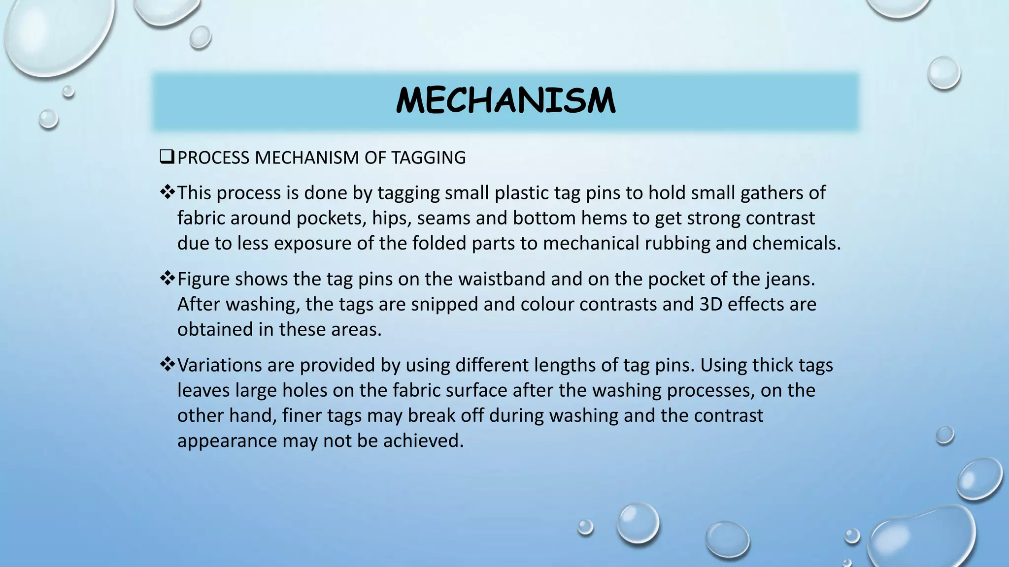 DENIM DRY WASHING PROCESS | PPTX | Needlework | Arts and Crafts