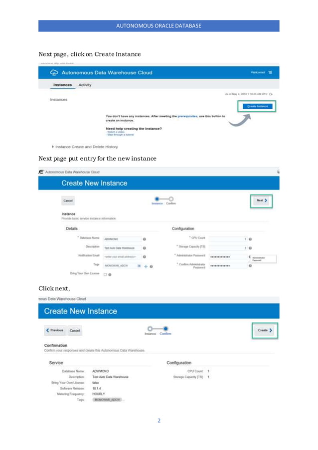 Adwc Create 18c Oracle Autonomous Database Pdf