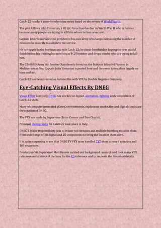 Awe-Inspiring VFX By DNEG For Catch-22 | PDF