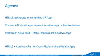 Build HTML5 VR Apps using Intel® XDK | PPTX