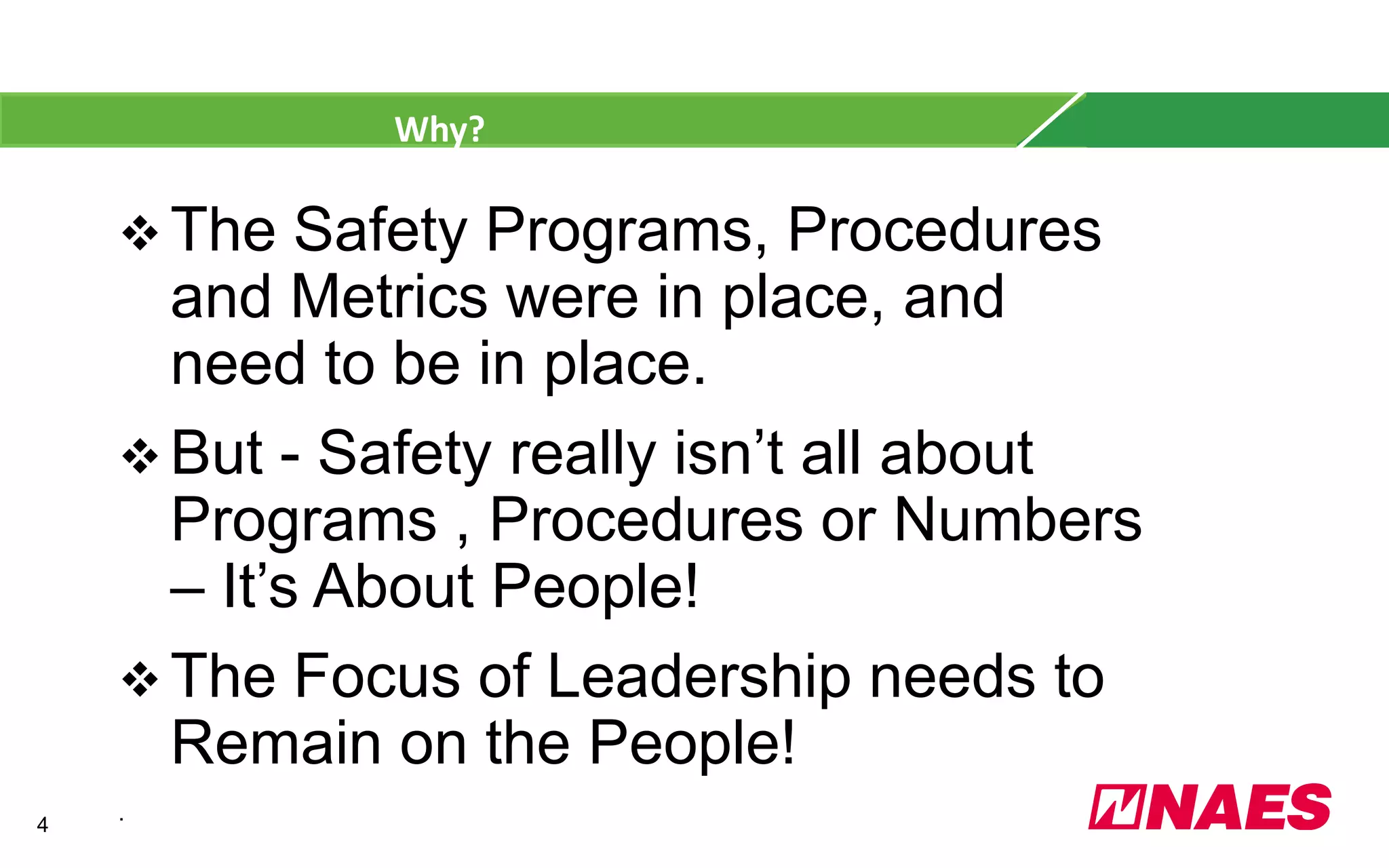 The Journey Towards Incident & Injury Free - One Contractor's ...