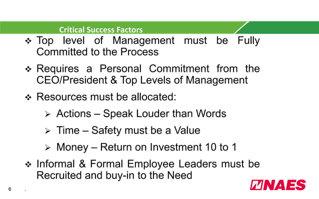 The Journey Towards Incident & Injury Free - One Contractor's ...