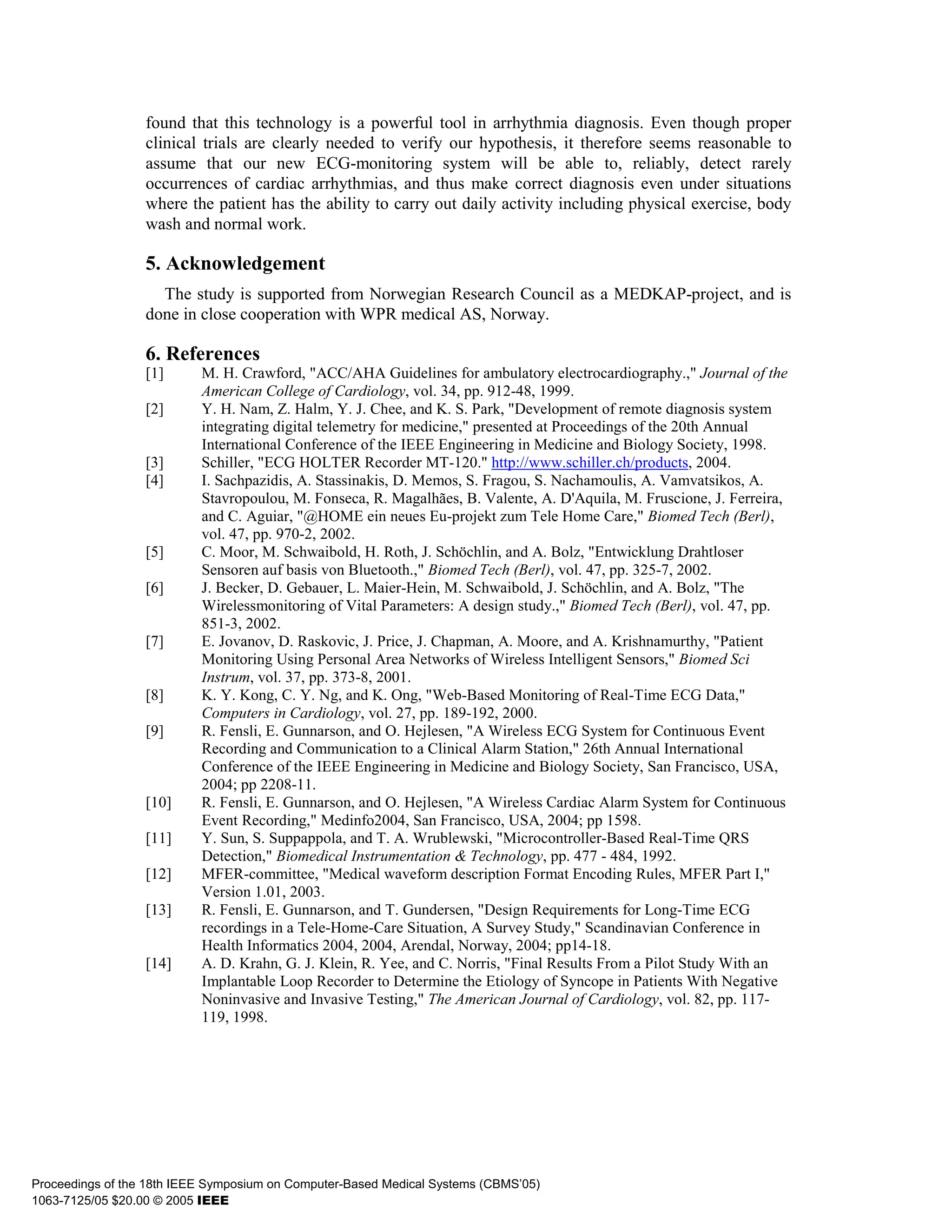 A wearable ecg recording system for continuous arrhythmia | PDF | Heart ...