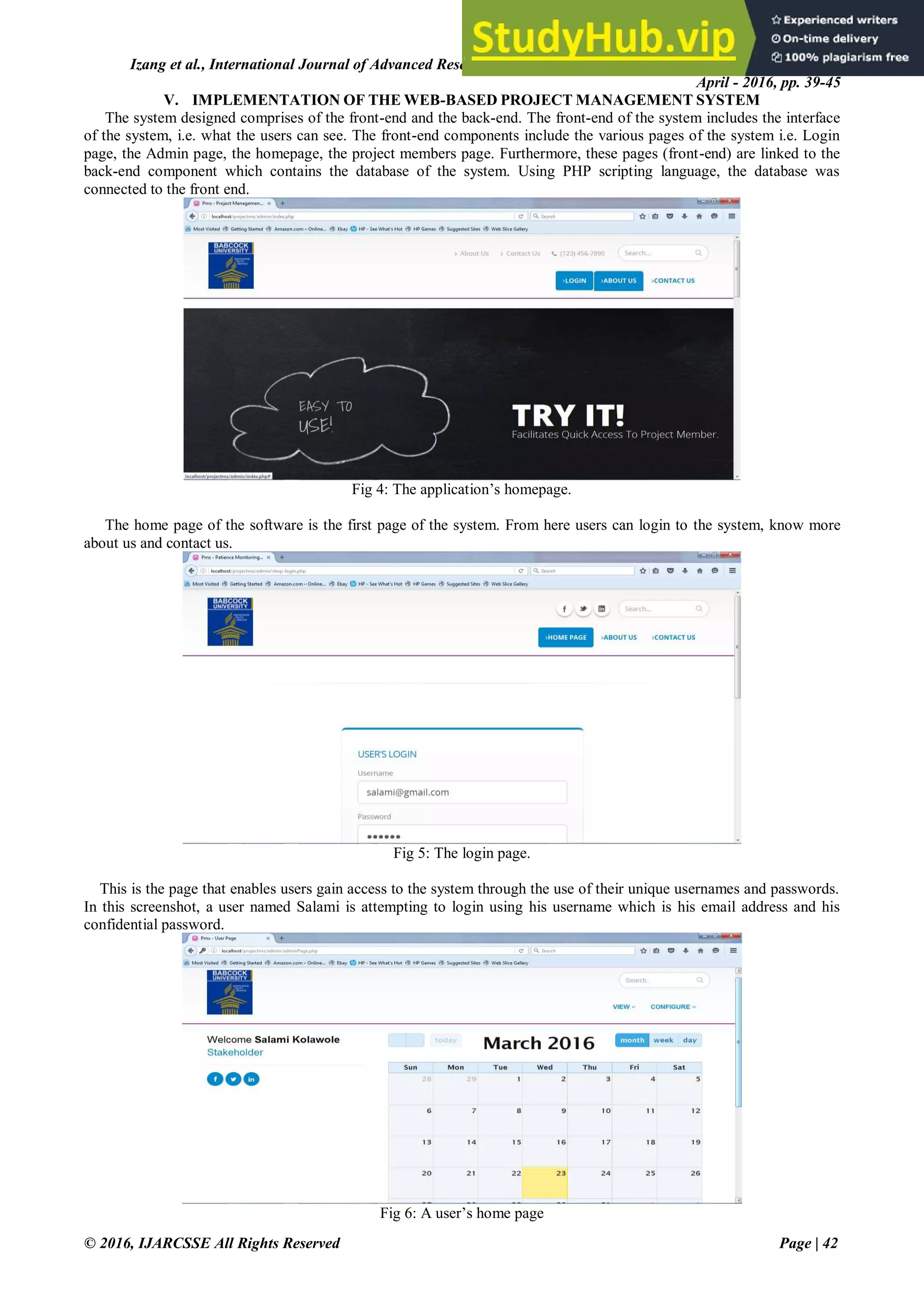 A Web-Based Project Management System | PDF | Computing | Technology & Computing