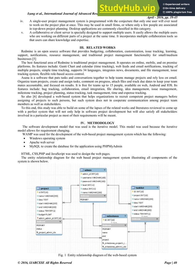 A Web Based Project Management System Pdf Computing Technology