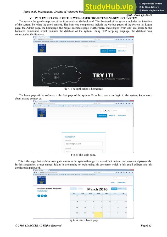 A Web Based Project Management System Pdf Computing Technology