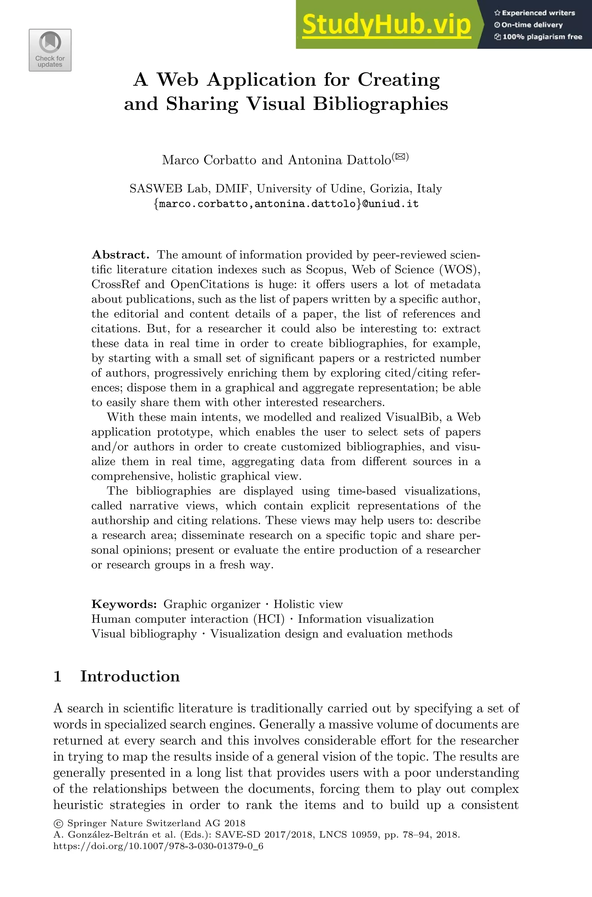 A Web Application For Creating And Sharing Visual Bibliographies | PDF | Graphics Software ...