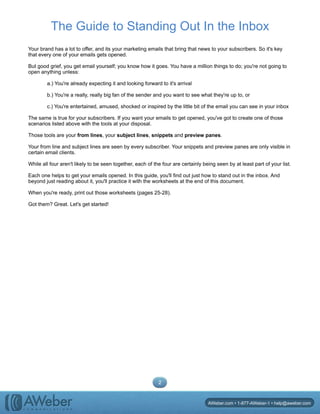 Guide To Standing Out In The Email Inbox! | PDF